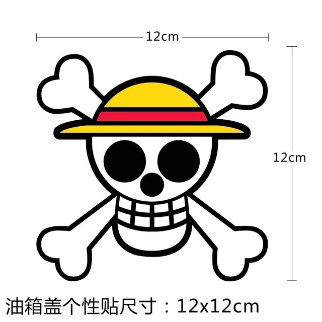 One Piece Car Stickers - Vinyl Decal for Windows, Cups, etc