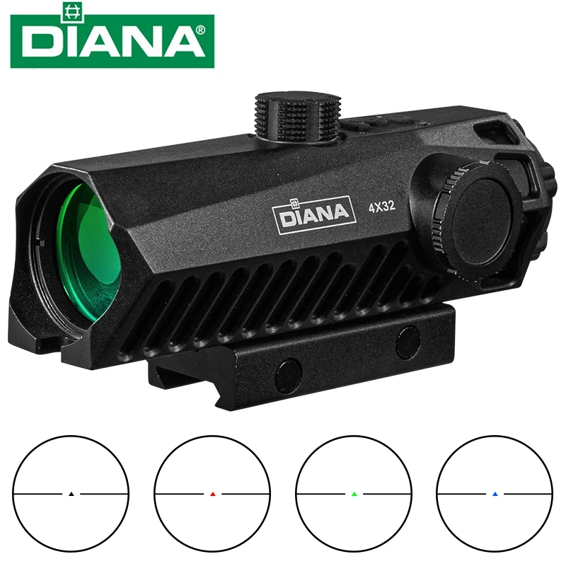 DIANA-4X32-Scope-20mm-Optics-Reflex-Sight-Scope-Caliber-Hold-Recoil-223 ...