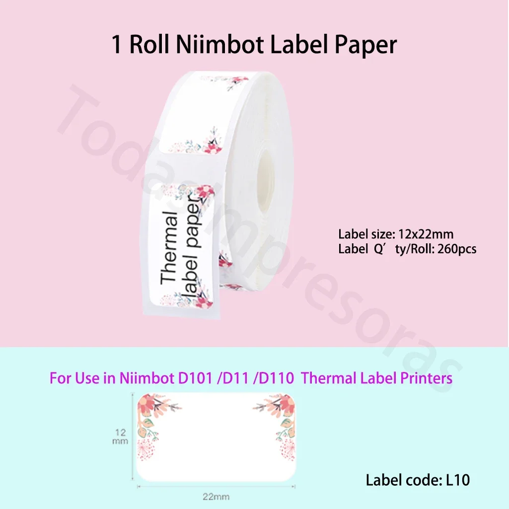 Niimbot-Flor-T-rmica-Label-Printer-Paper-Home-Marking-Label-Fita-Taper ...