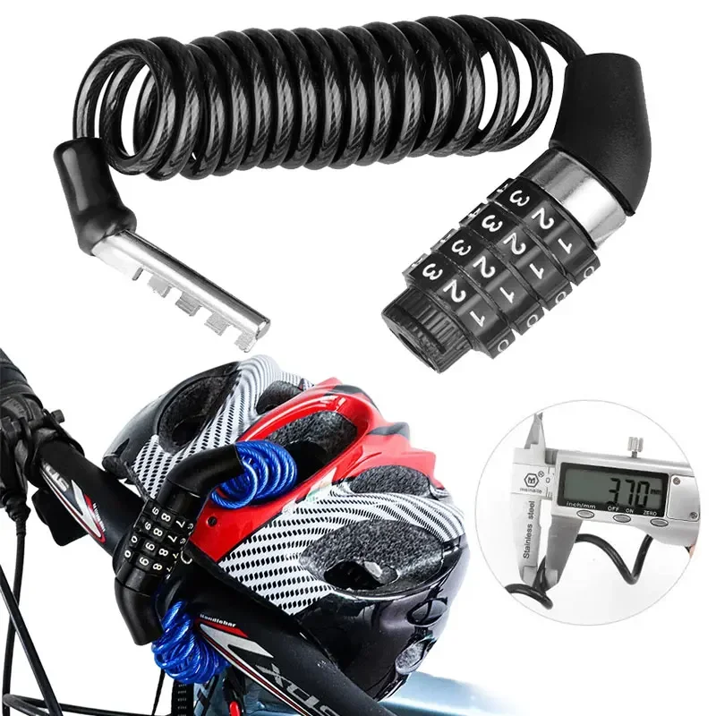 Anti-Theft-Mini-Helmet-Lock-Wire-4-Digit-senha-Cabo-de-a-o-dur-vel ...