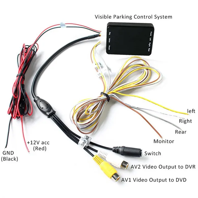 4 Way Control Box Switch Video Channel Converter for 360° Car Panoramic ...