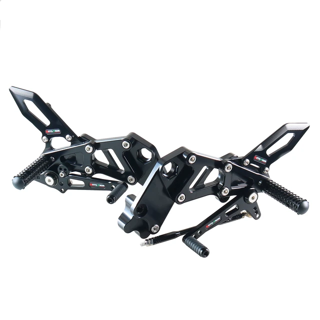 MOTO-TRON Motorcycle CNC Adjustable Rear Set Rearsets Footrest Foot ...
