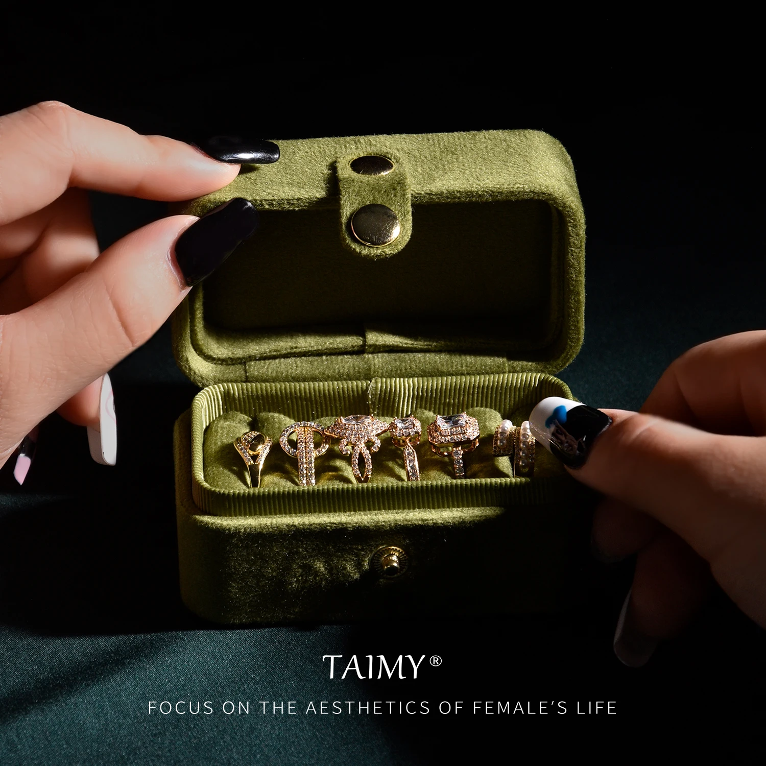 Taimy Mini Portable Jewelry Box Ring Storage Box Is Suitable For Travel ...