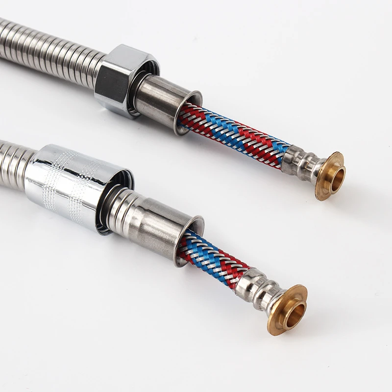 1500MM 304 Stainless Steel Flexible Shower Hose Long Bathroom Water ...