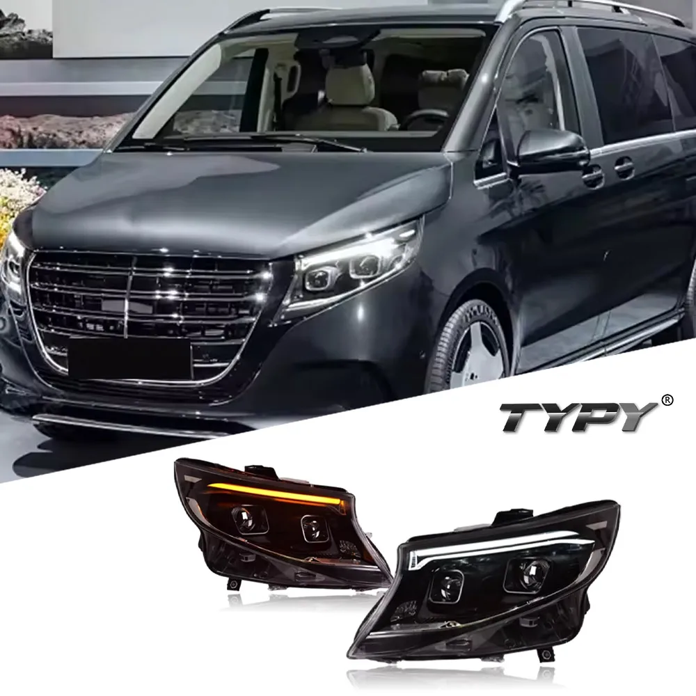 TYPY Car For Benz Vito W447 Headlight 2016-2023 Upgrade Modified to New ...