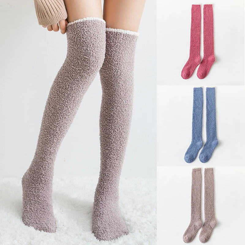 Autumn-Winter-Women-s-Socks-Winter-Warm-Fleece-Long-Socks-Harajuku ...
