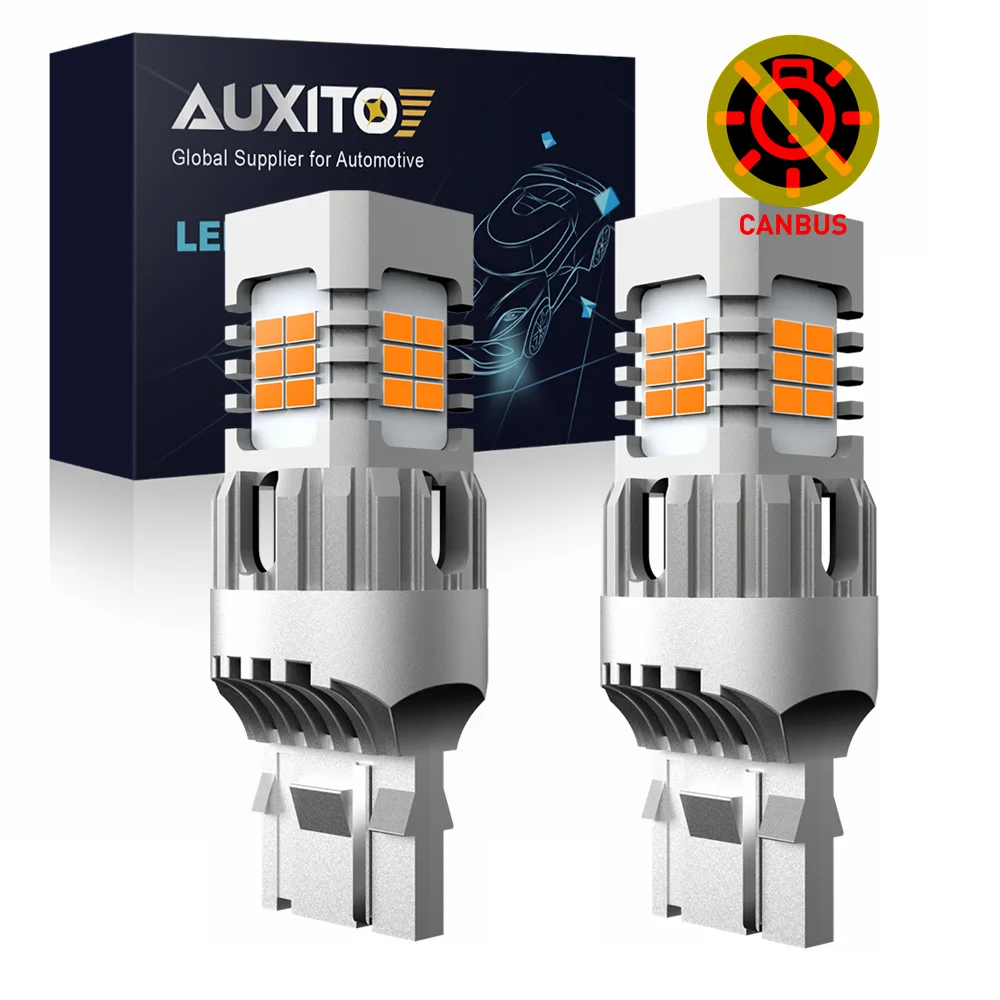 AUXITO W21W WY21W T20 7440 LED Bulb Canbus No Hyper Flash 7440 LED Turn ...