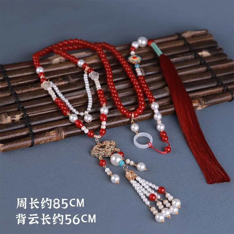 Hanfu-Tassels-Necklace-Long-Chain-Vintage-Chinese-Necklace-Tang-Ming ...