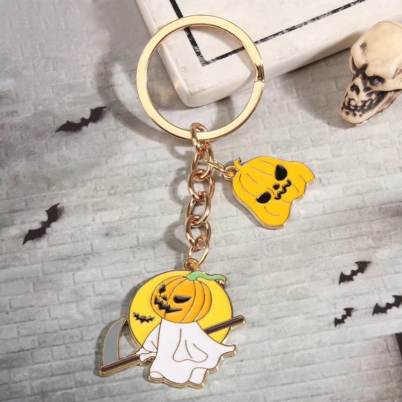 Horror-Halloween-Keychain-Pumpkin-Bat-Spider-Keychain-Keyring-Gothic ...