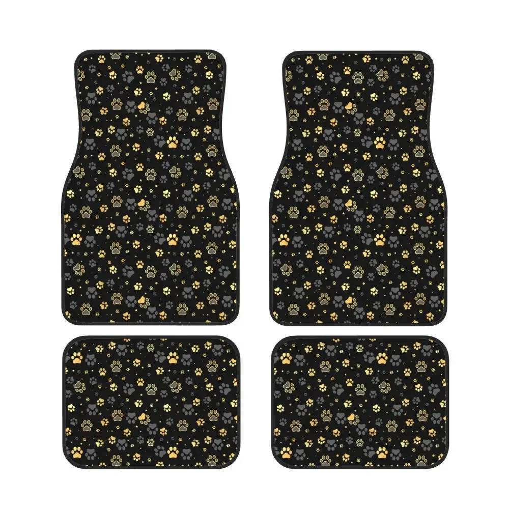 Colorful-Dog-Paw-Print-Car-Floor-Mats-Waterproof-and-Non-Slip-Set-of-4 ...