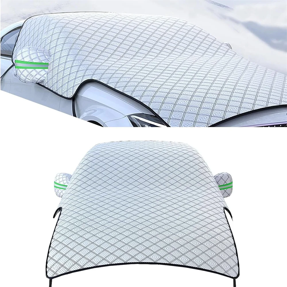 Universal Car Cover Half Hood Four Seasons Sun Protection Snow Proof ...