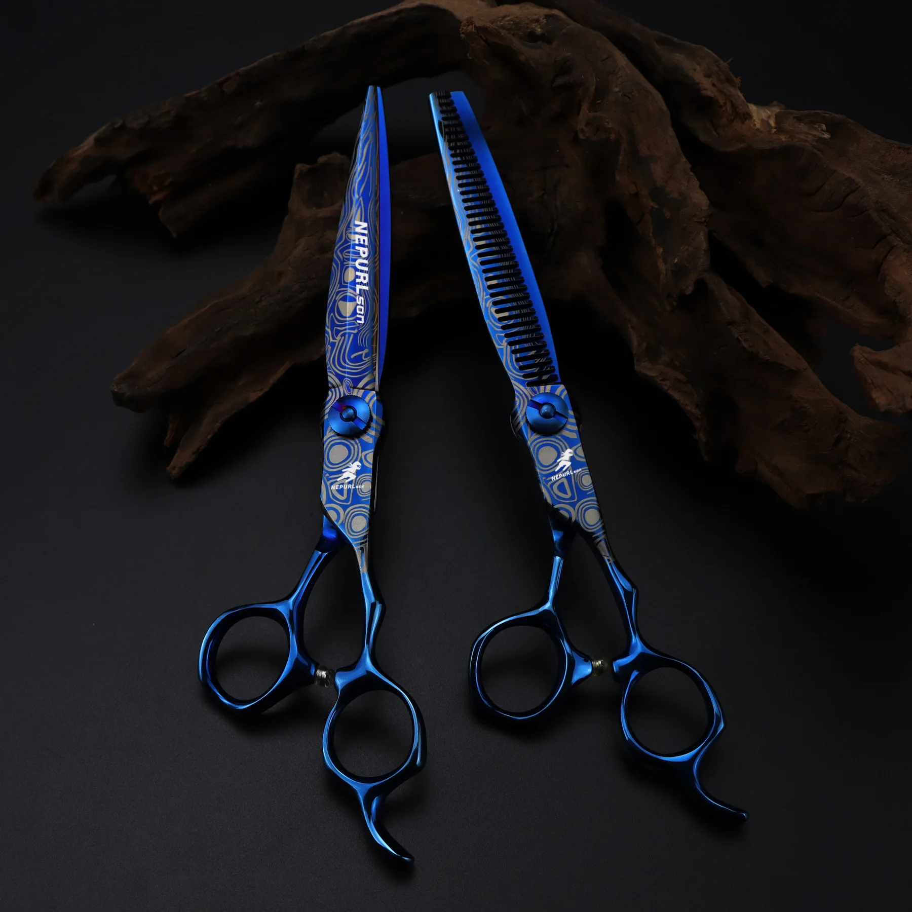 LANREM-7-0-Inch-Professional-Dog-Grooming-Scissors-Pet-Straight-Thinner ...