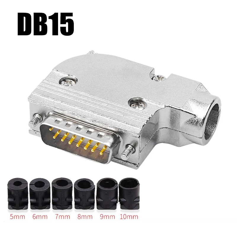 DB15-90-Degree-Metal-Connector-15Pin-Male-Female-Connector-Industry-DB ...