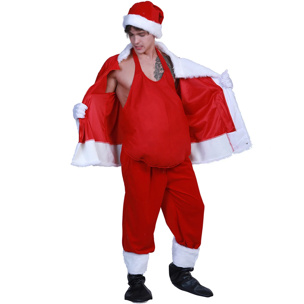 Santa barriga falso traje papai noel trajes de natal terno barriga ...