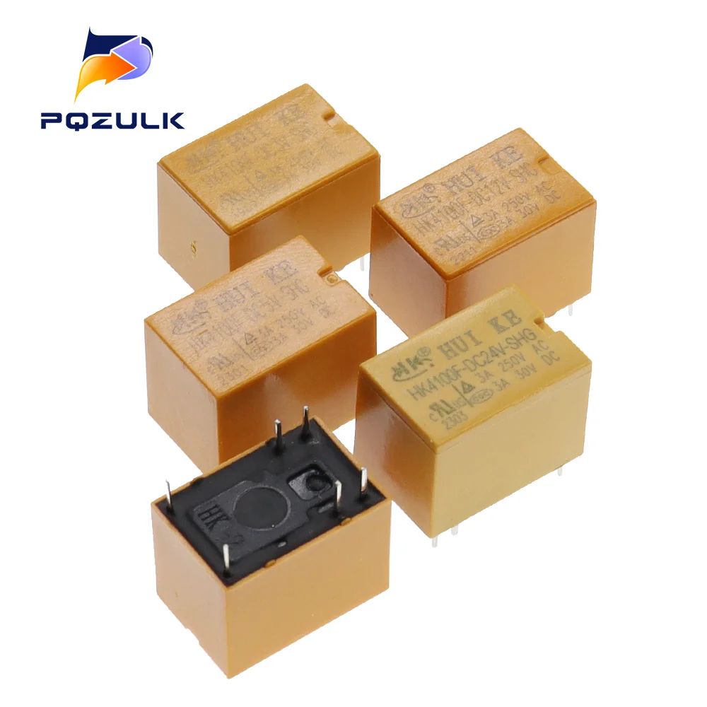 5PCS HK4100F-DC5V-SHC Relay HK4100F-DC12V HK4100F 5/9/12/24V DIP6 3A ...