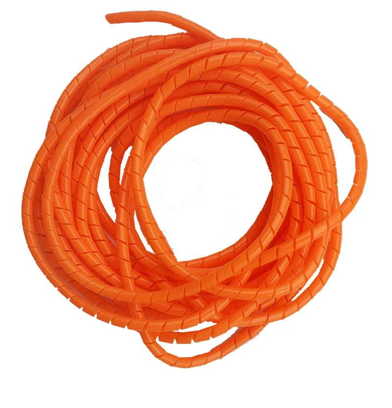 Orange-10M-6mm-8mm-10mm-Line-Organizer-Pipe-Protection-Flexible-Spiral ...