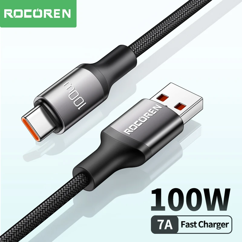 Rocoren-C-ble-USB-Type-C-100W-pour-Xiaomi-13-Huawei-Redmi-Note-12-Pro ...