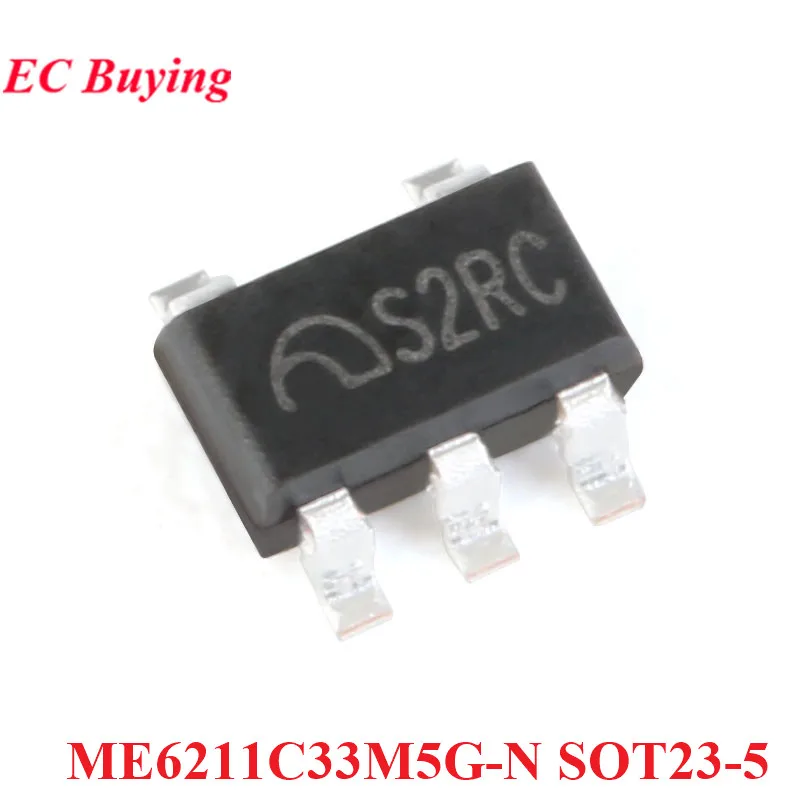100Pcs-10pcs-ME6211-ME6211C33-ME6211C33M5G-ME6211C33M5G-N-S2RC-SOT23-5-3-3V-500mA-Low-Dropout ...