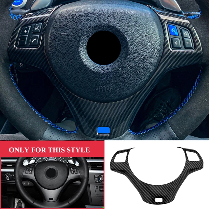 Carbon Fiber Car Steering Wheel Decorative Frame Sticker Strip Trim ...