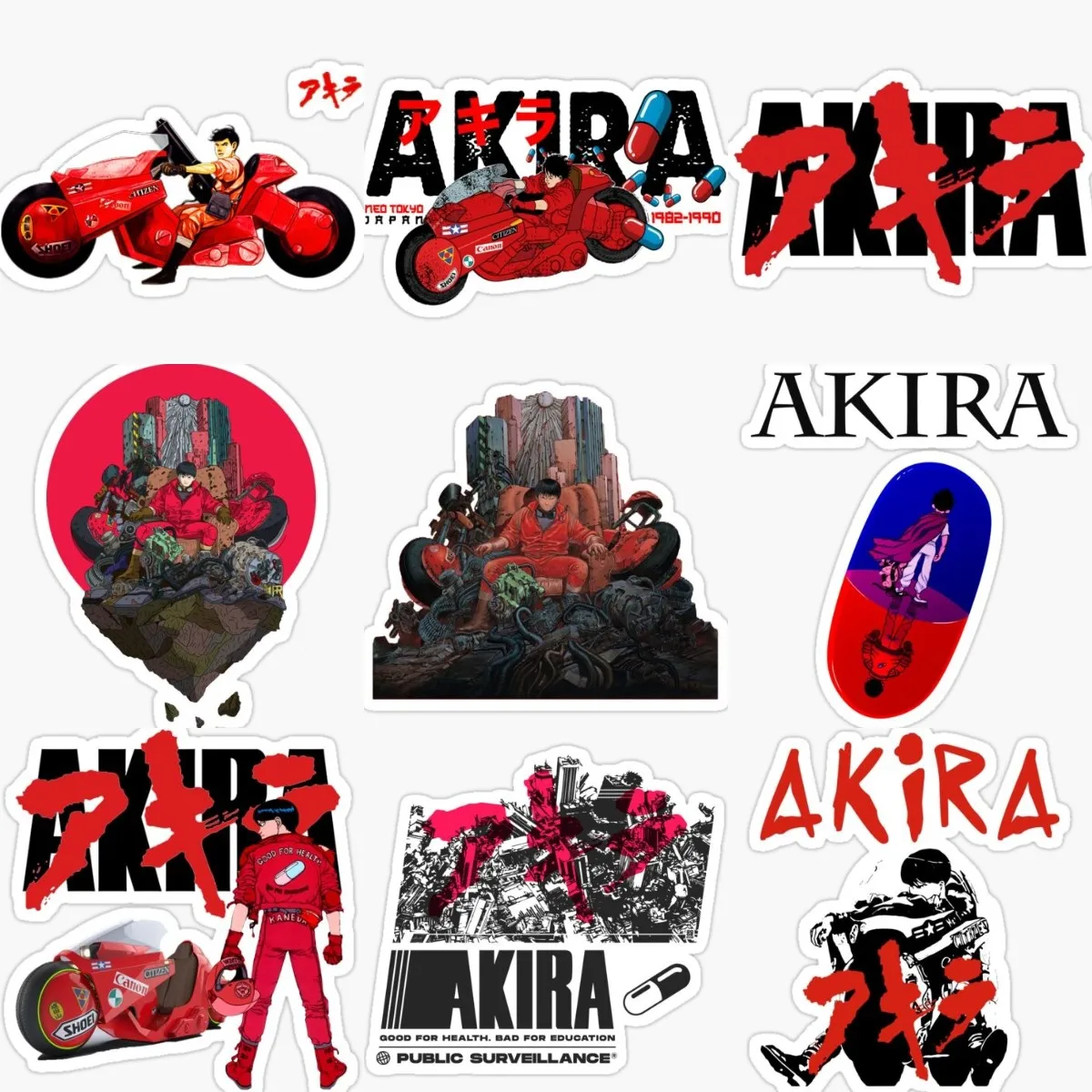 Akira-Japanese-Anime-Capsule-Sticker-Vinyl-Wall-Room-Accessories ...