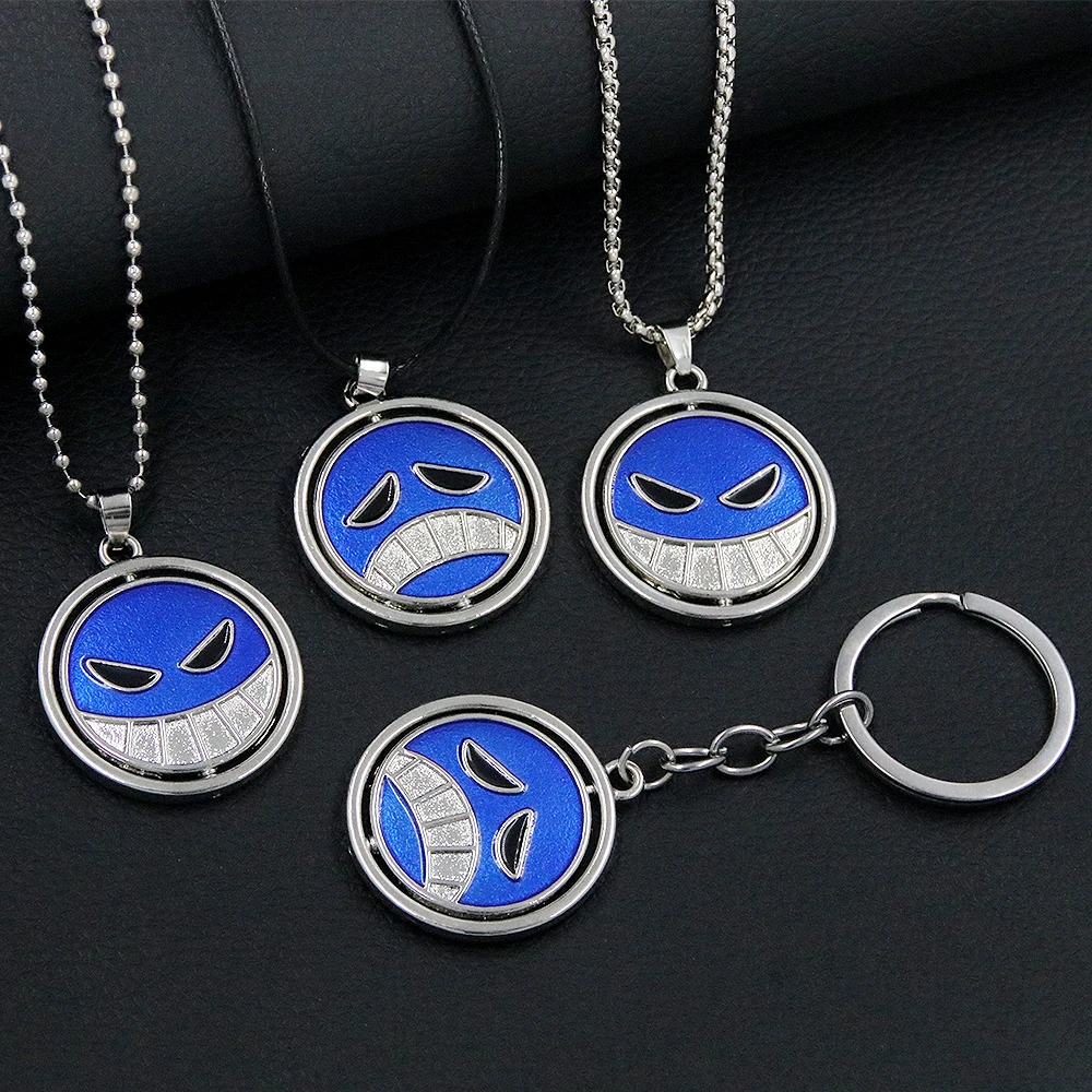 Anime-Ace-Necklace-For-Women-Men-Metal-Rotating-Pendant-Necklaces ...