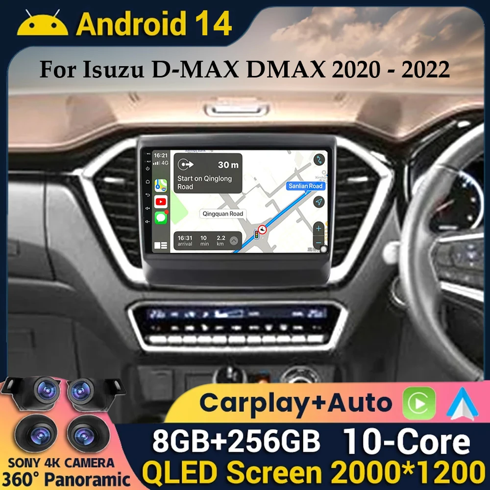 Android-14-Carplay-360-Camera-Car-Radio-Stereo-Receiver-For-Isuzu-D-MAX ...