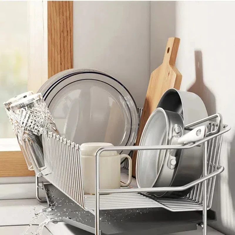 Kitchen-Sink-Rack-304-Stainless-Steel-Countertop-Double-Layer-Drainage ...