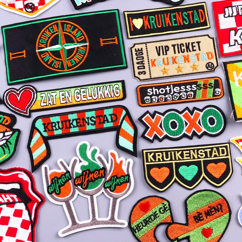Kruikenstader-Embleem-Geborduurde-Patches-Voor-Kleding-Nederland-Carnaval-Ijzer-Op-Patch-Naai-Op ...