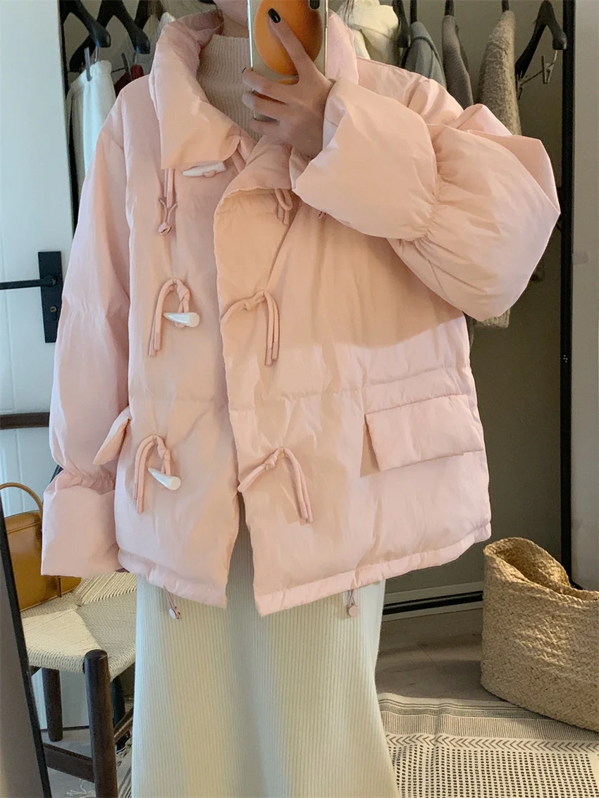 Alien-Kitty-2022-Down-Jackets-Women-Warm-Winter-Horn-Buttons-Chic ...