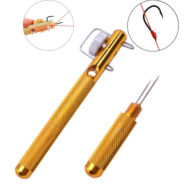 Fishing Hook Tier Double-Headed Needle Knots Tie Loop Tyer Tools Kit ...