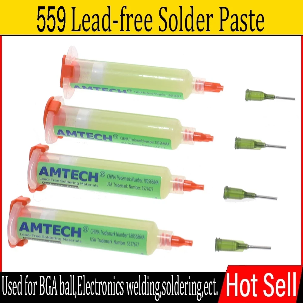 Original Amtech Nc-559-asm Bga Pcb No-clean Solder Paste 559 10cc ...