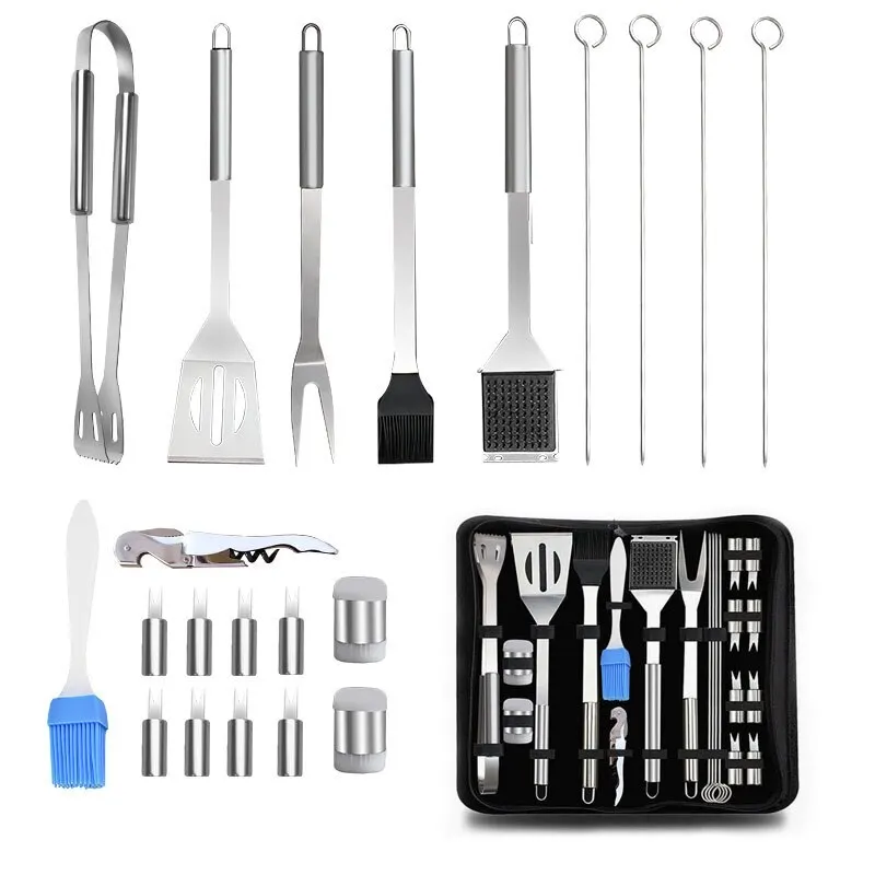 21-20PCS-Cloth-Bag-Stainless-Steel-Barbecue-Tools-Outdoor-BBQ ...