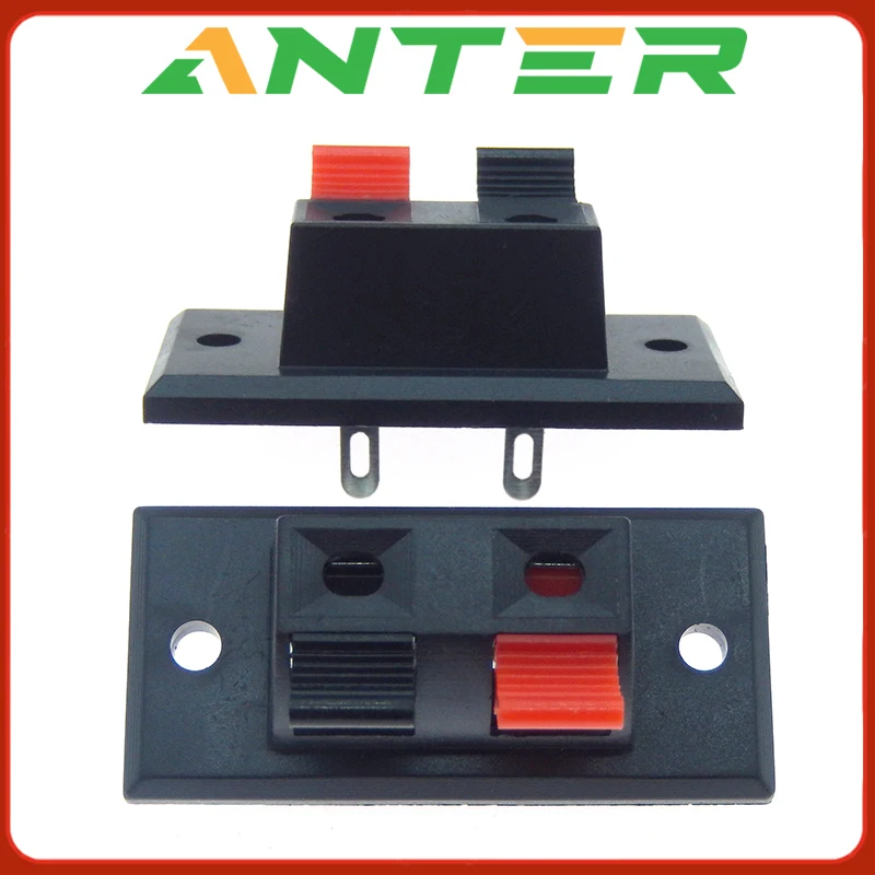 5Pcs 2 Positions Connector Terminal Push in Jack Spring Load Audio ...