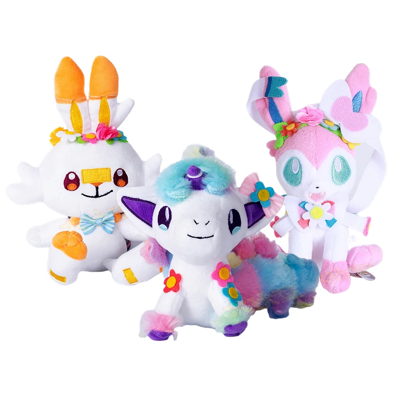 New Pkemon Plush Toy Rainbow Doll Cartoon Cute Anime Figure Stuffed ...