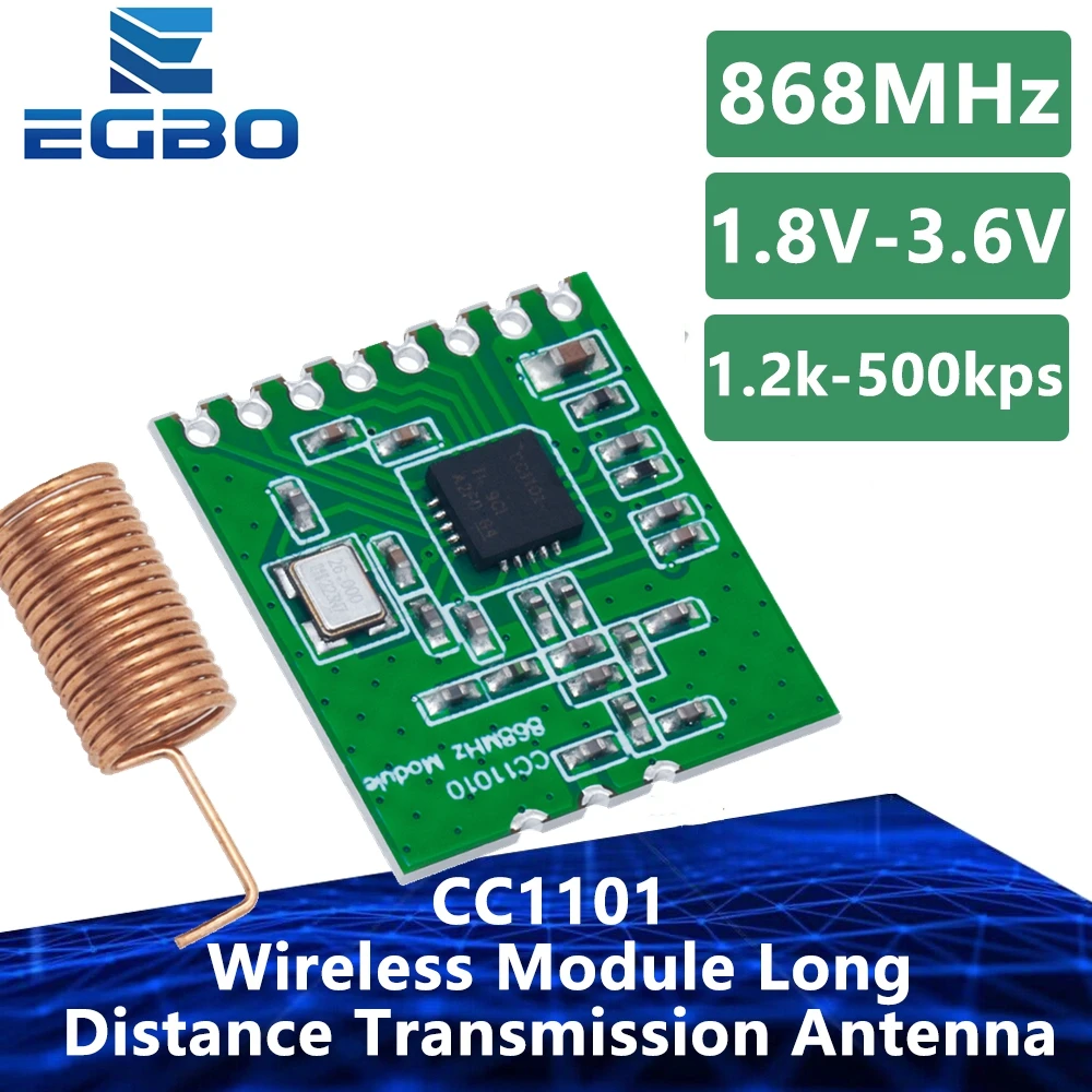 CC1101 Wireless Module Long Distance Transmission Antenna 868MHZ SPI ...