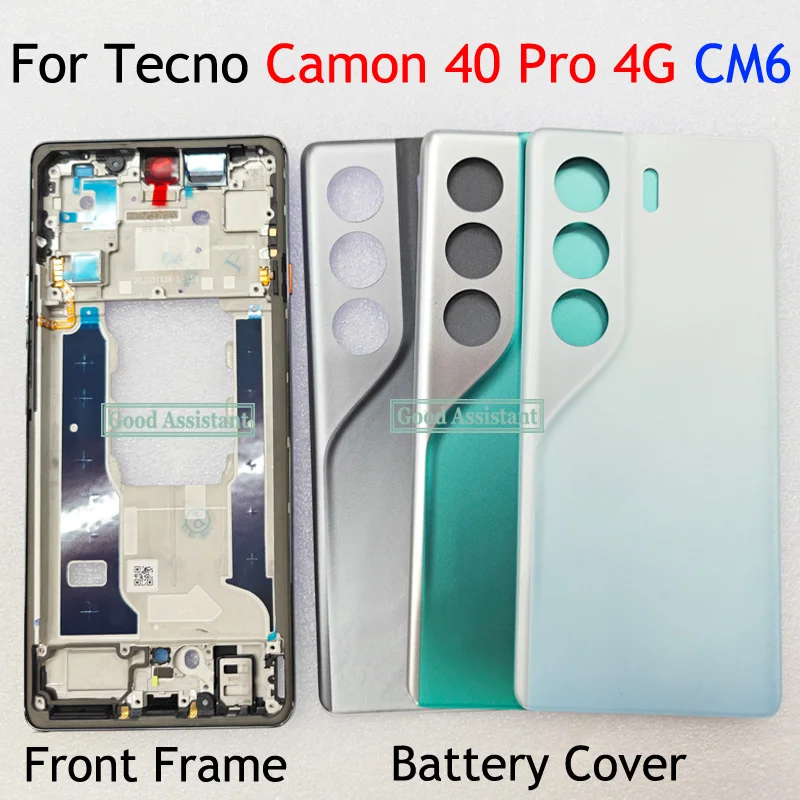 6.78 Inch For Tecno Camon 40 Pro 4G CM6 Battery Cover LCD Faceplate ...
