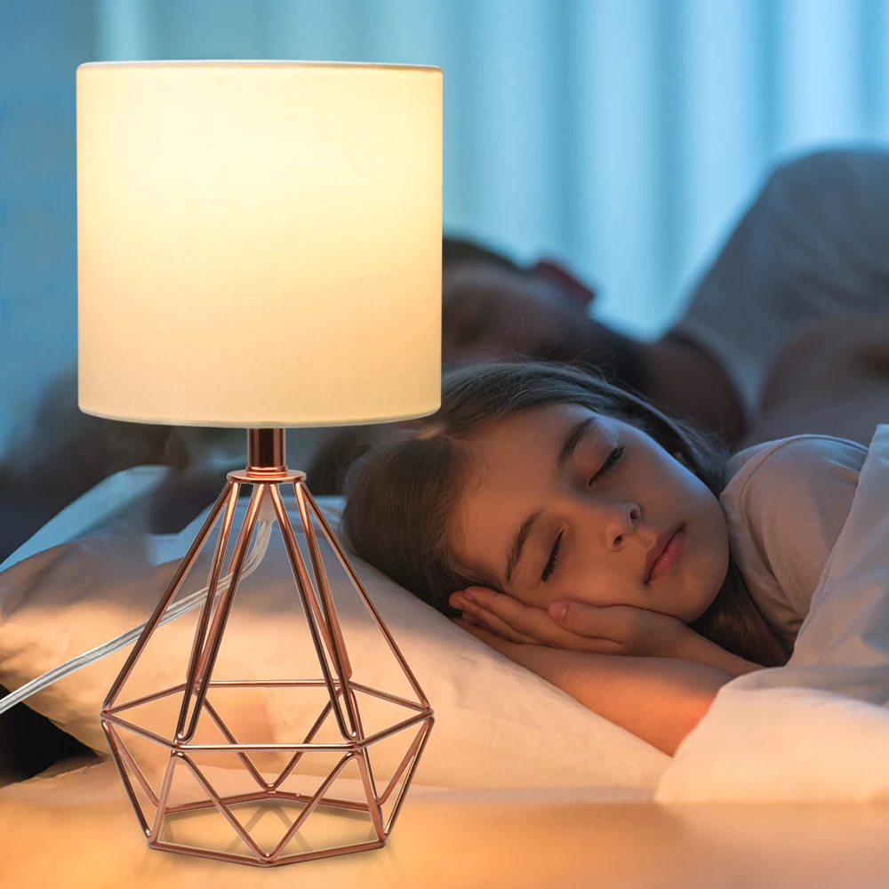 Depuley-Modern-Geometric-Bedside-Lamp-Table-Lamp-with-Hollowed-Out ...
