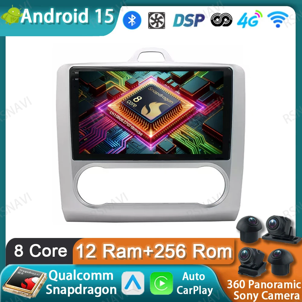 Car Radio Android 15 For Ford Focus 2 3 Mk2 Mk3 2004 2005 - 2011 GPS ...