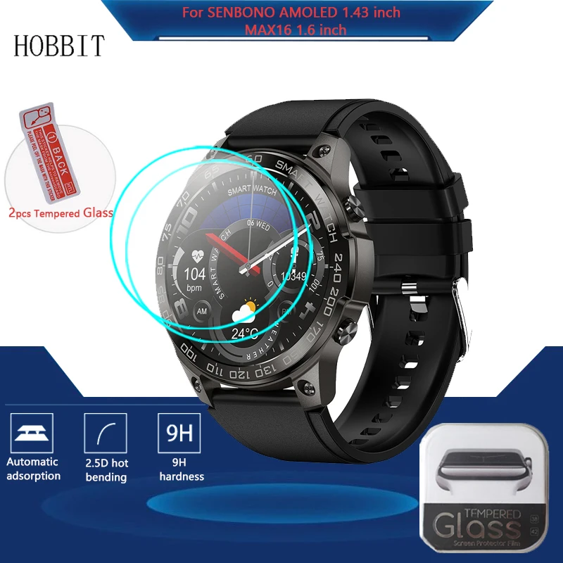 2PCS-Tempered-Glass-For-SENBONO-AMOLED-1-43-Inch-MAX16-1-6-Inch-Screen ...