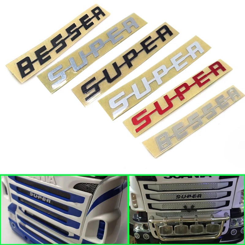 KXRC-Metal-SUPER-Decorative-Stickers-Accessories-for-1-14-Tamiya-RC ...