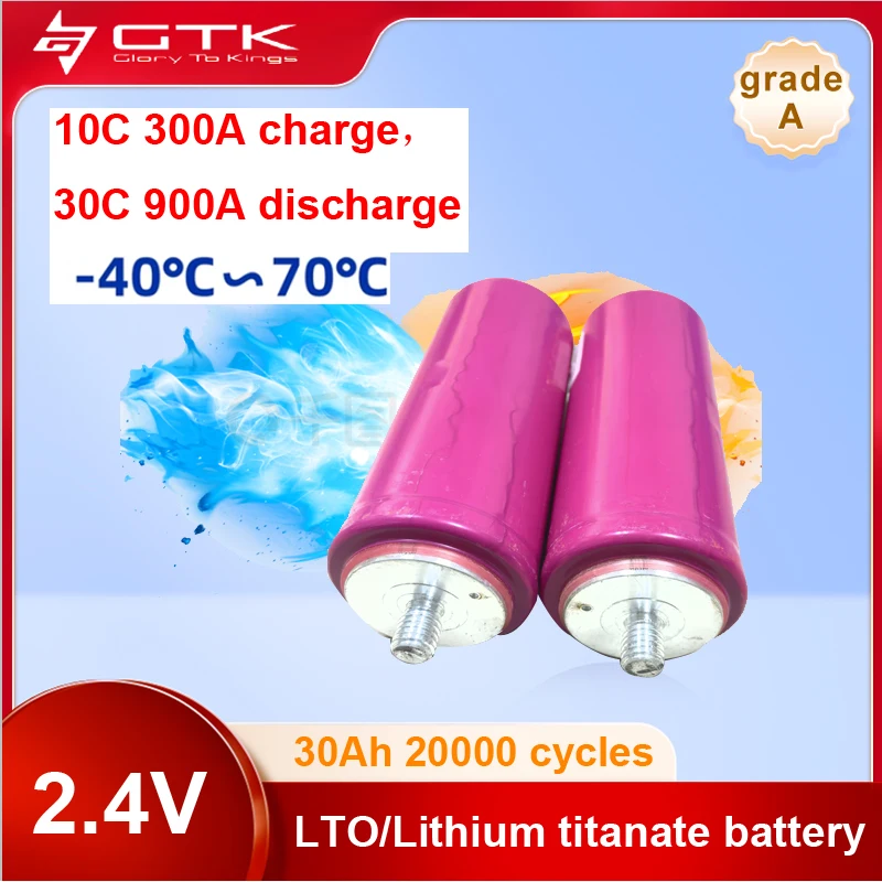 GTK 30AH LTO 60138 Lithium titanate battery 2.3v 30Ah 2000 cycles 10C ...