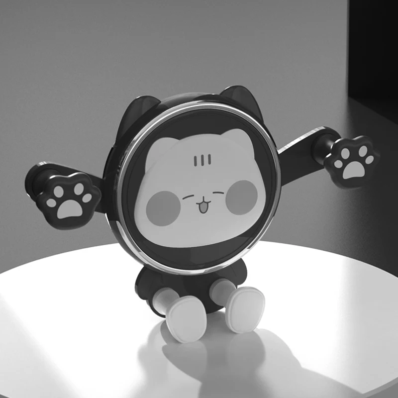 Cartoon-Meow-Claw-car-navigation-bracket-thickened-silicone-clip-anti ...