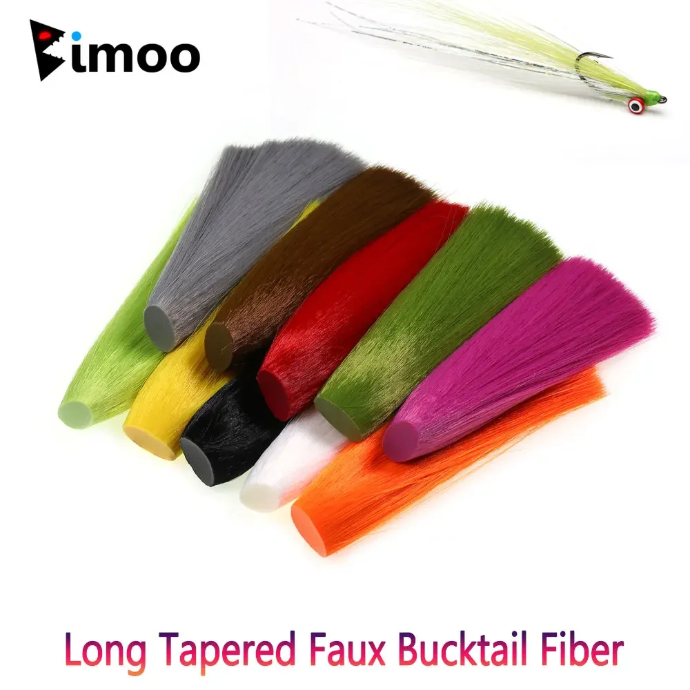 Bimoo1PC 5.71inch Long Tapered Faux Bucktail Fiber For MayflyTails ...
