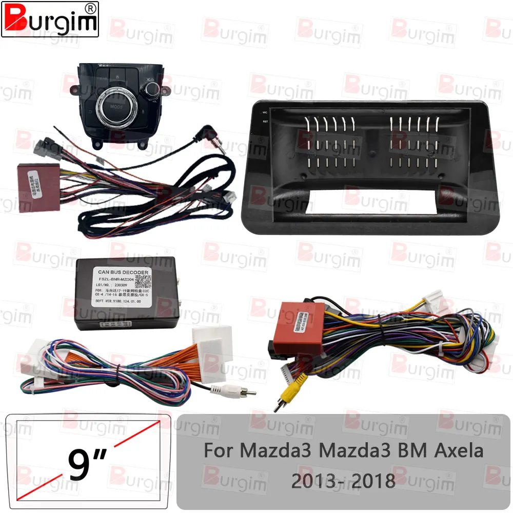 Car Radio Fascias Frame For Mazda 3 Mazda3 BM Axela 2013-2018 9 inch ...