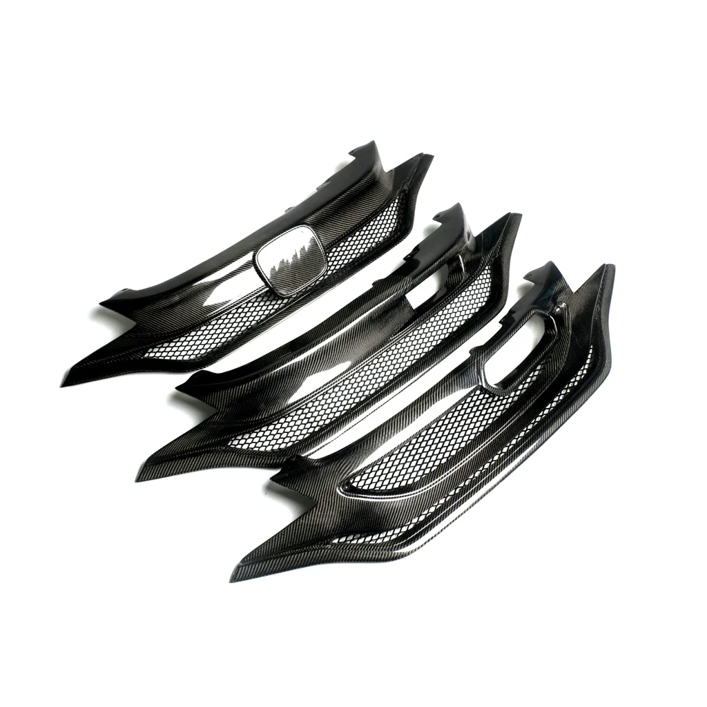 Carbon fiber Front Bumper Grill For Honda FIT JAZZ GK5 17-19 modified ...
