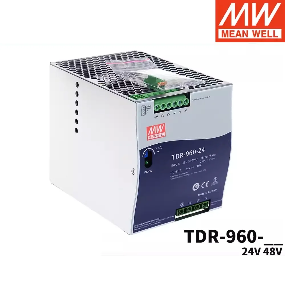 MEAN WELL Original TDR-960 Switching power supply three-phase 380VAC to ...