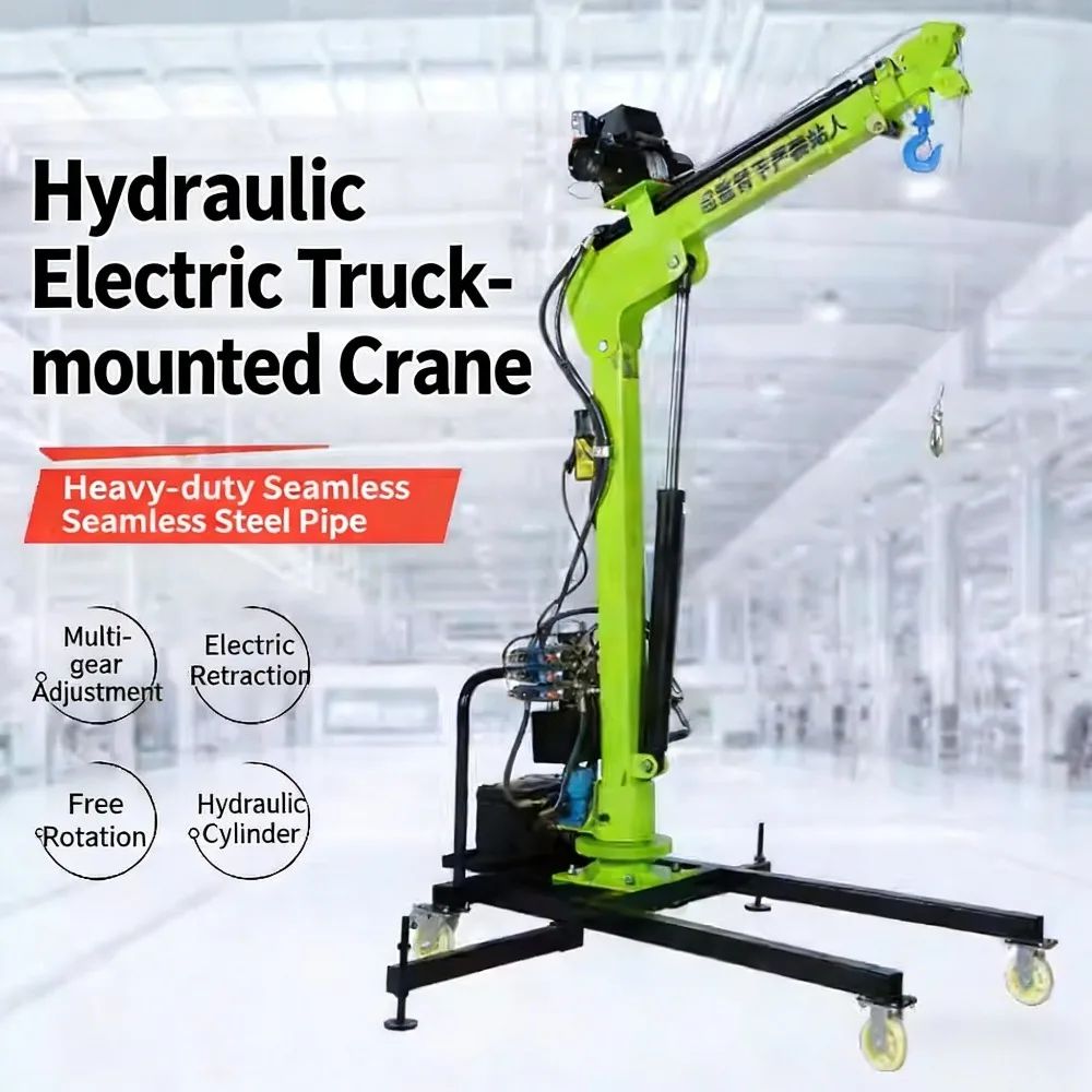 Mobile Small Crane Electric Hydraulic 1 Ton 12v24 Construction Site ...