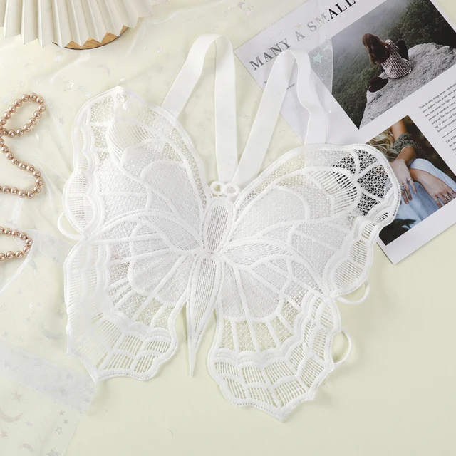 Sexy Butterfly Lace Bras For Women Backless All-in-one Bralette Woman ...