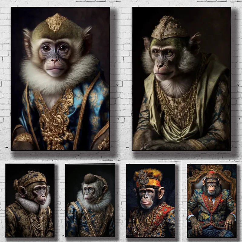 Pintura-en-lienzo-de-orangut-n-de-mono-Noble-carteles-e-impresiones ...