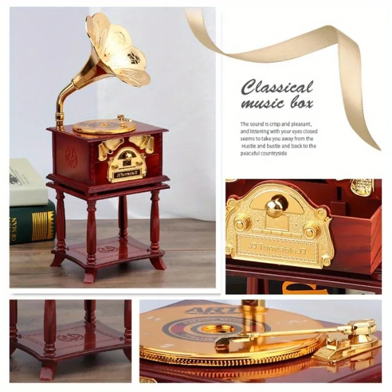 1PC-Eight-tone-Gramophone-Retro-Music-Box-Mini-Classic-and-Nostalgic ...